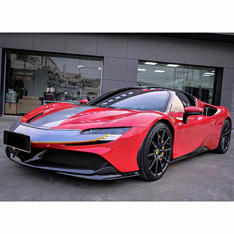 Ferrari Sf90 Carbon Fiber OEM Style Front Lip | Eurobahndynamics