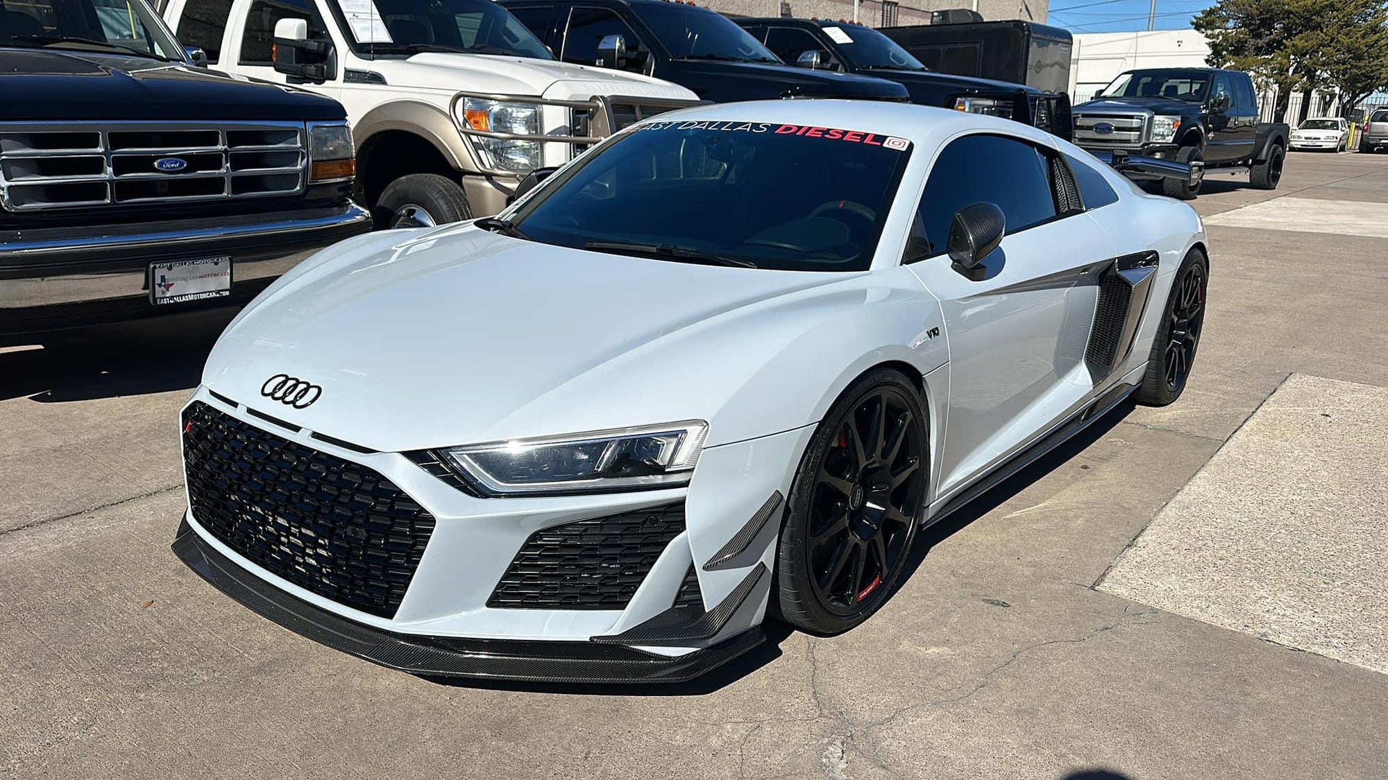 Audi R8 Carbon Fiber Front Splitter | Eurobahndynamics