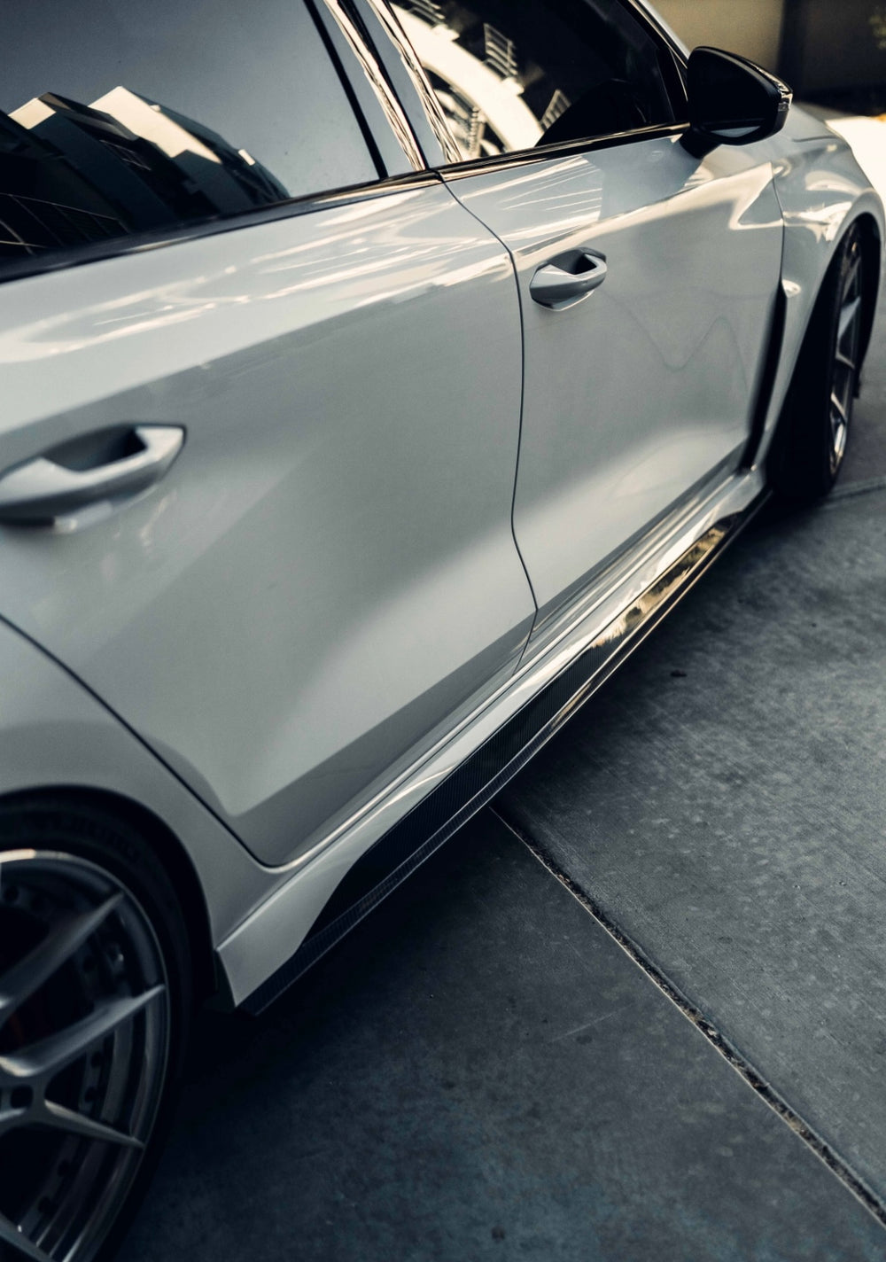 Audi RS3 8Y Carbon Fiber Side Skirt Extension | Eurobahndnamics