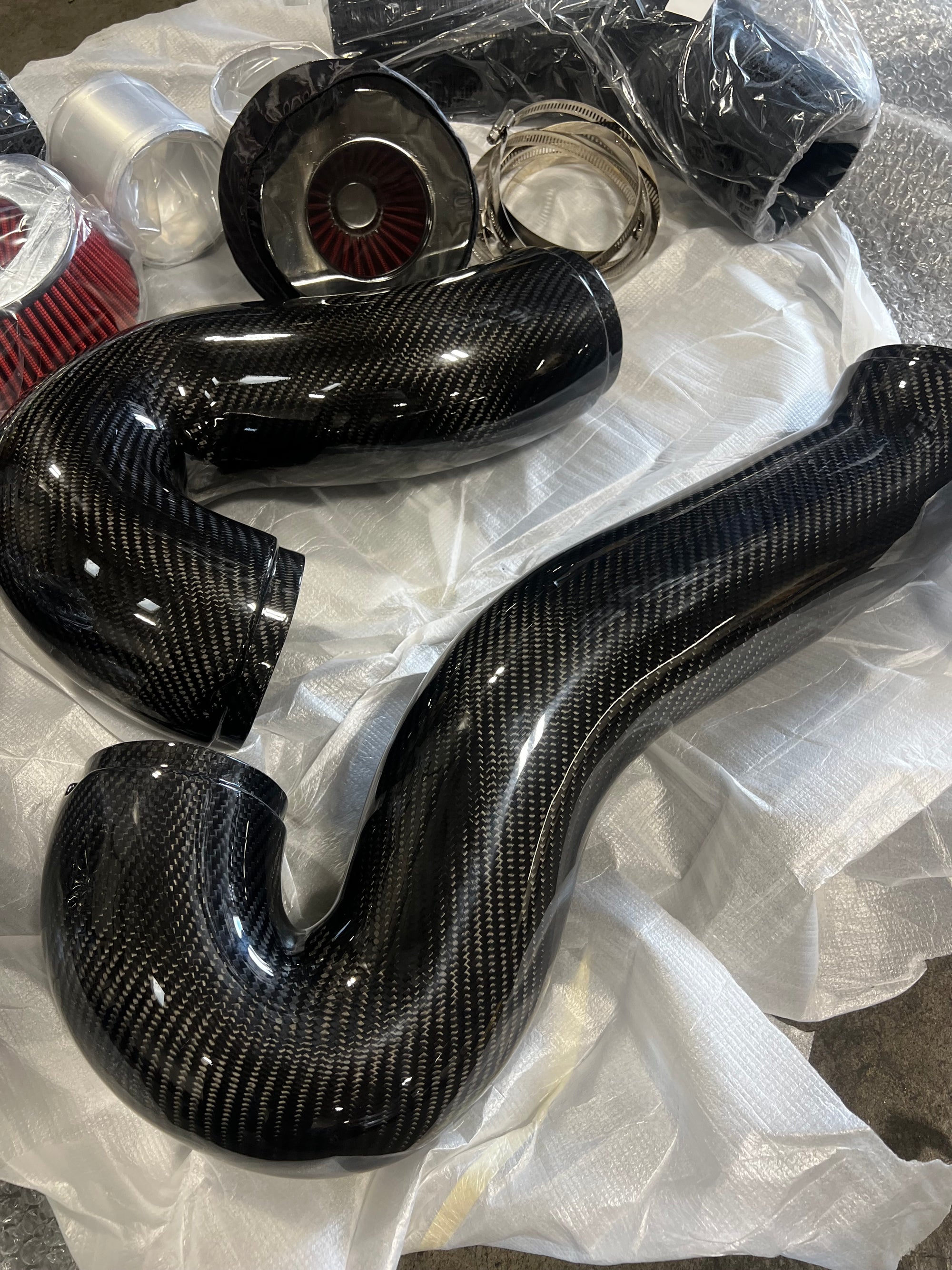 BMW X5M/X6M S68 Carbon Fiber Front Mount Intakes | Eurobahndynamics