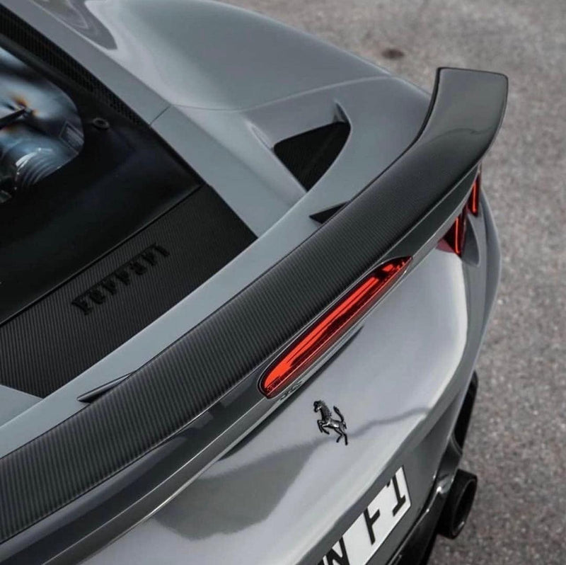 Ferrari F8 Tributo Carbon Fiber Rear Wing | Eurobahndynamics