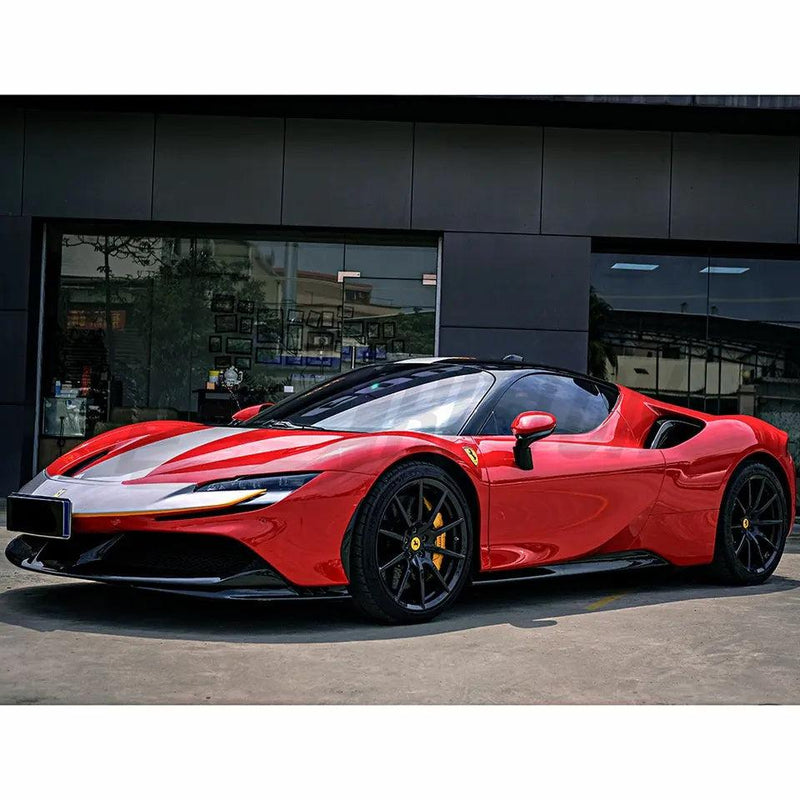 Ferrari Sf90 Carbon Fiber 2PC Front Lip | Eurobahndyanmics