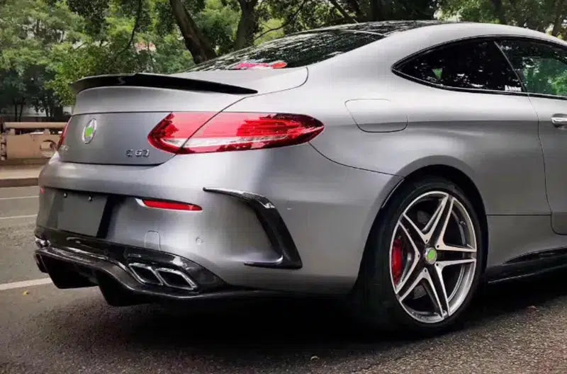 Mercedes C63 W205 Carbon Fiber Rear Bumper Trim | Eurobahndynamics
